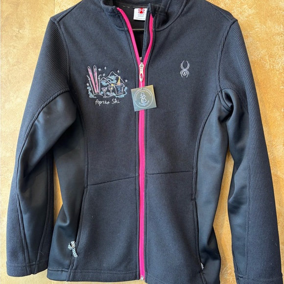 Spyder | Jackets & Coats | Spyder Black Jacket With Pink Zipper Apres ...